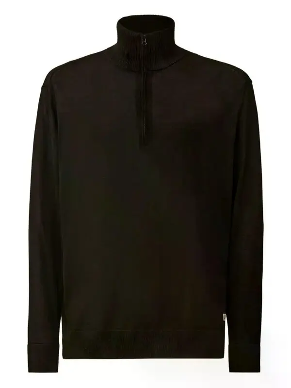C.P. COMPANY High-neck Half-zip Sweater - Brown