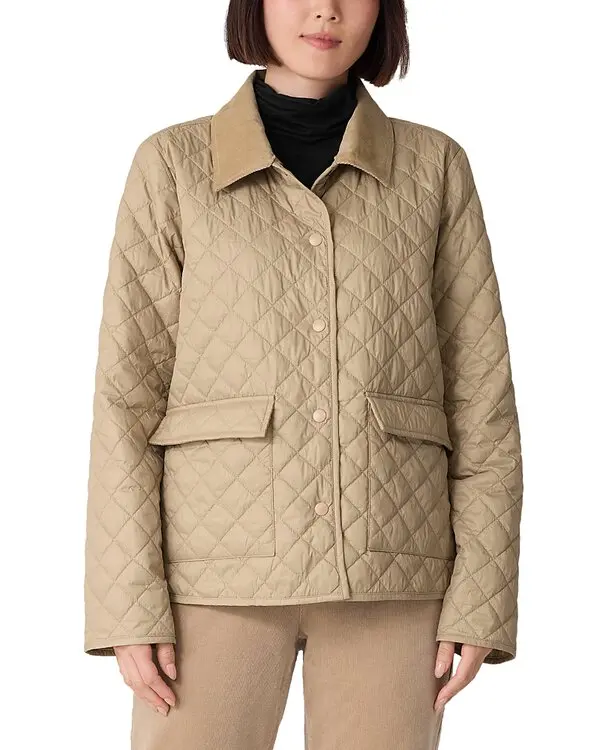 Eileen Fisher Quilted Barn Jacket - Biscuit