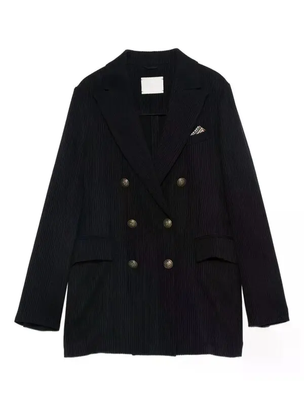 CIRCOLO 1901 Pinstriped Double-breasted Coat