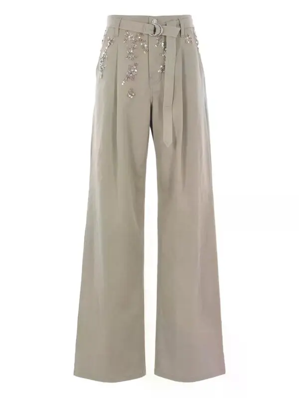 Ermanno Scervino Sequin-embellished Belted Trousers