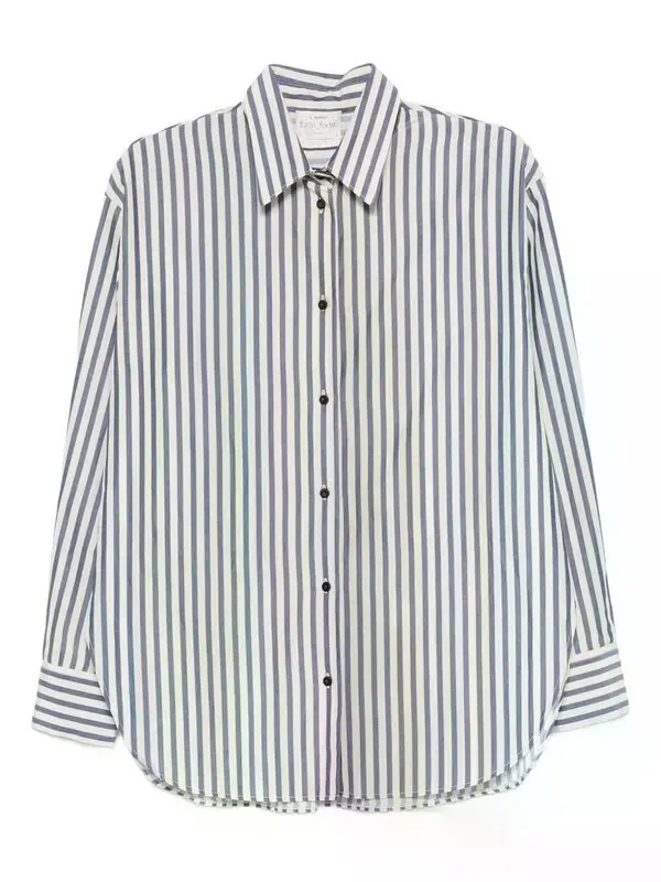 FORTE_FORTE Striped Long-sleeve Shirt