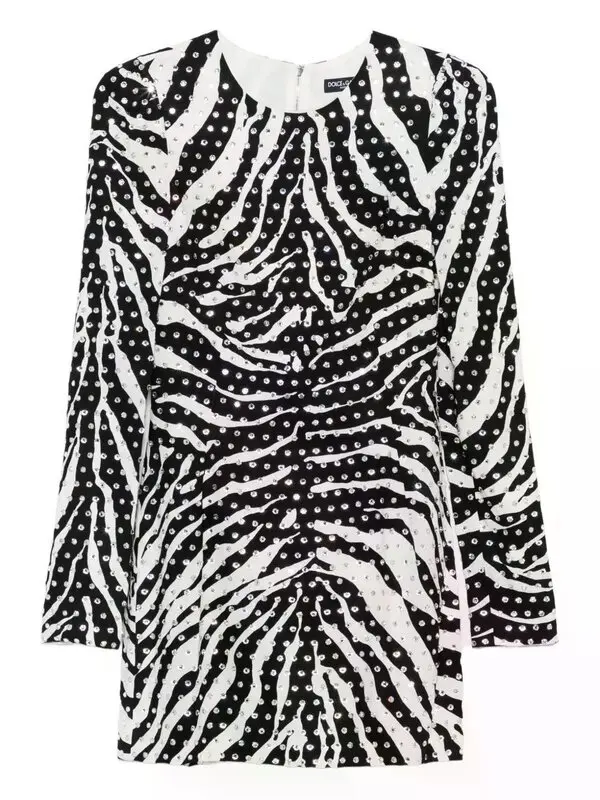 Dolce & Gabbana Zebra-print Crystal-embellished Mini Dress