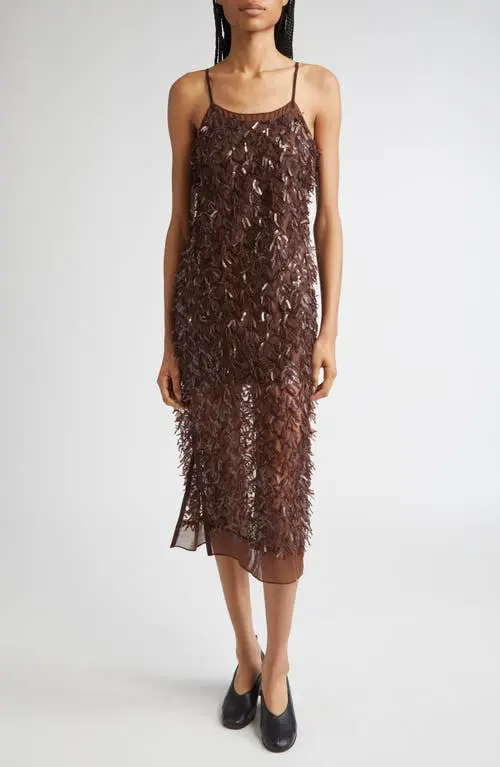 3.1 Phillip Lim Sequin Fringe Slip Dress