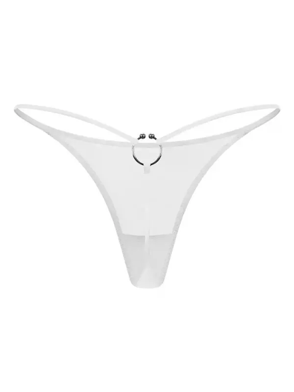 ZHILYOVA Dune Ring-detail Thong - White