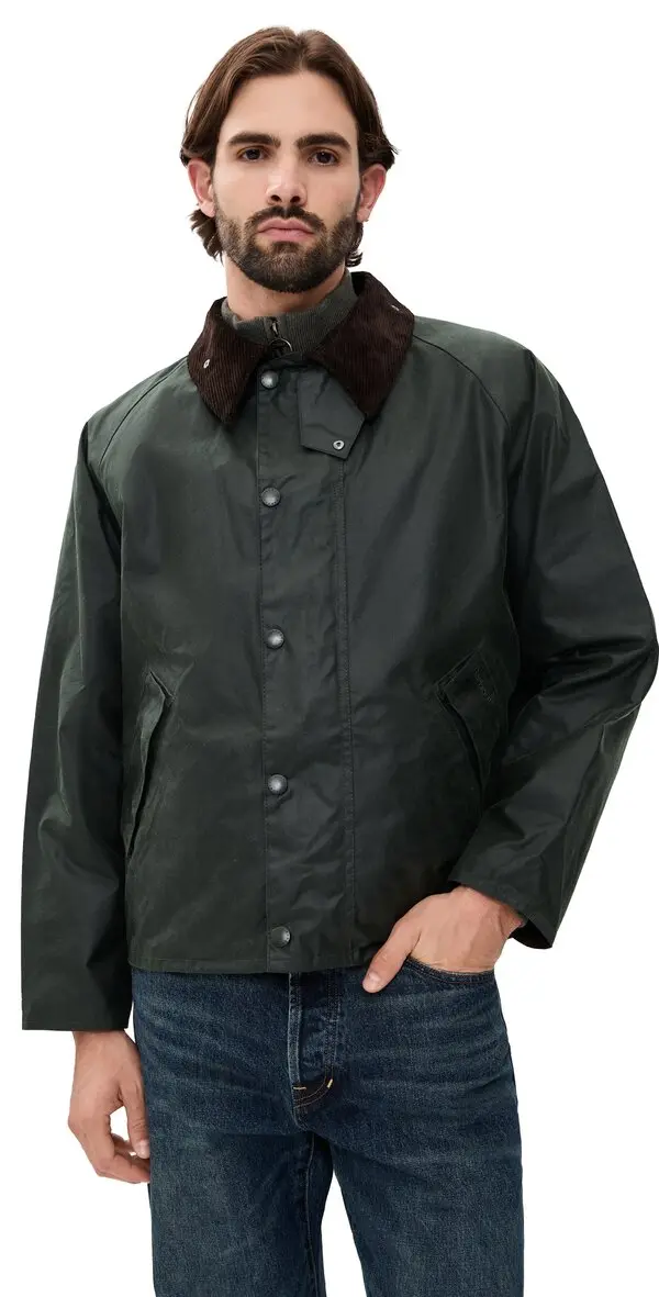 Barbour Os Transport Wax Jacket - Sage