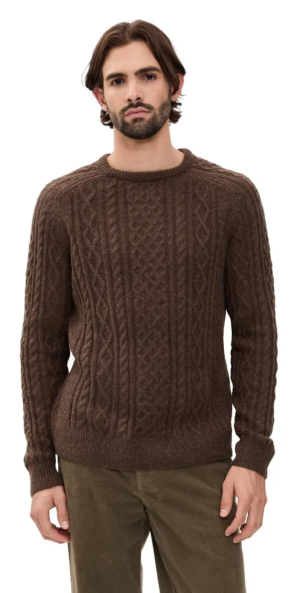 RHYTHM Mohair Fisherman's Knit - Chocolate