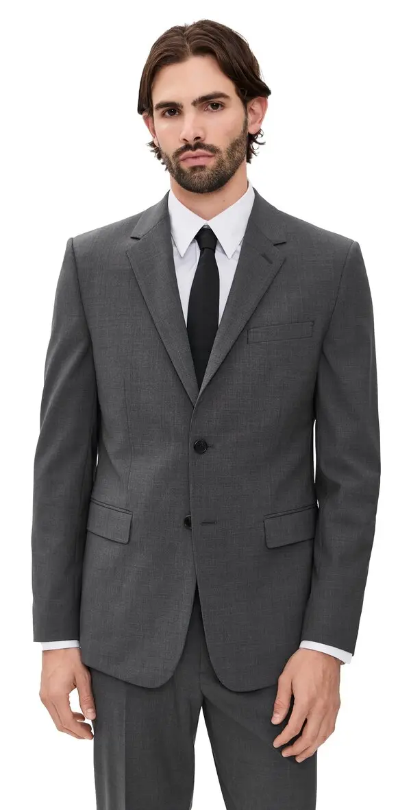 Theory Chambers Stretch Wool Blazer - Medium Charcoal