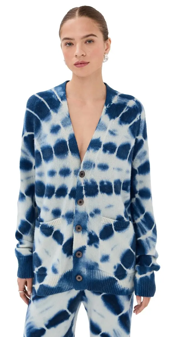 THE ELDER STATESMAN Web Flare Relaxed Cardigan