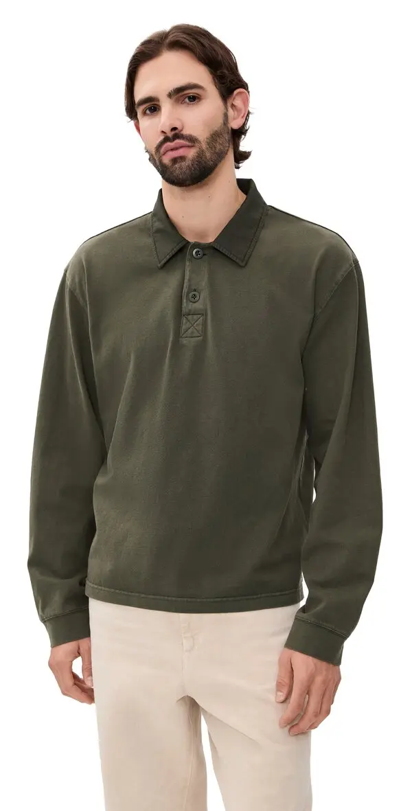 ALEX MILL Rugby Shirt - Flight Olive
