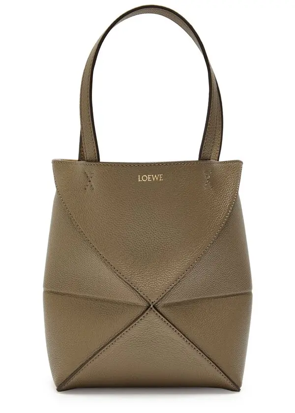 Loewe Puzzle Fold Mini Leather Tote Bag