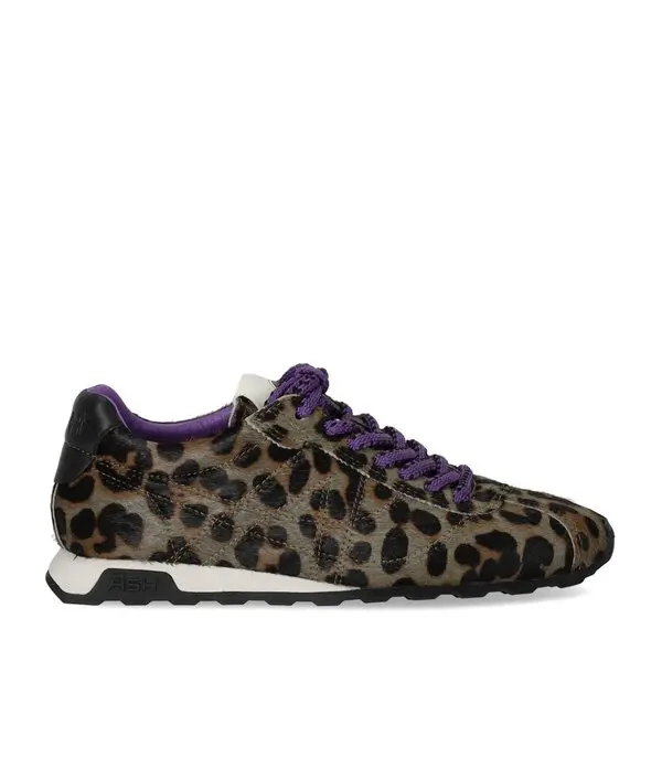 Ash Leopard Print Nappa Leather Sneakers - Multicolor