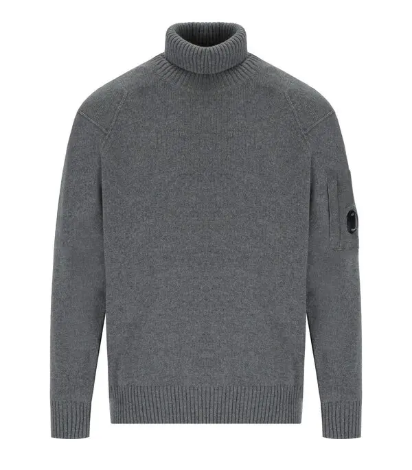 C.P. COMPANY Grs Gunmetal Turtleneck Sweater - Grey