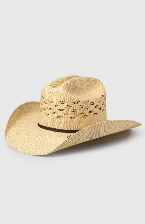 MANELA The Trailhand 50x Bangora Straw Cowboy Hat By - Caramel