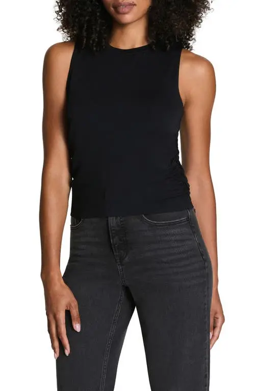 SPANX® Sleek Ruched Jersey Tank Top - Classic Black