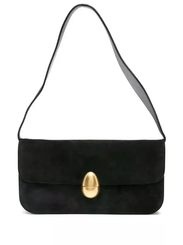 NEOUS Clasp-fastening Suede Shoulder Bag - Black