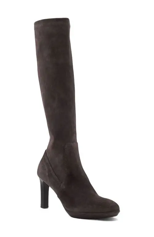 Aquatalia Rhumba Knee High Boot - Anthracite Suede