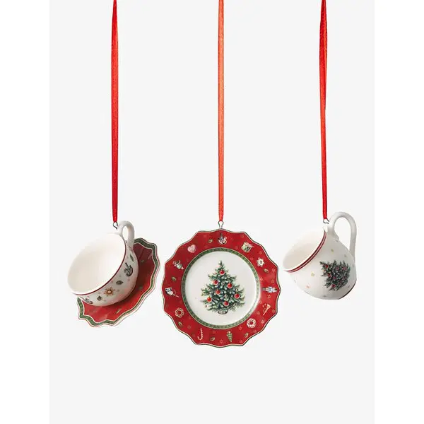 VILLEROY & BOCH Toy's Delight Porcelain Decorations Set Of Three