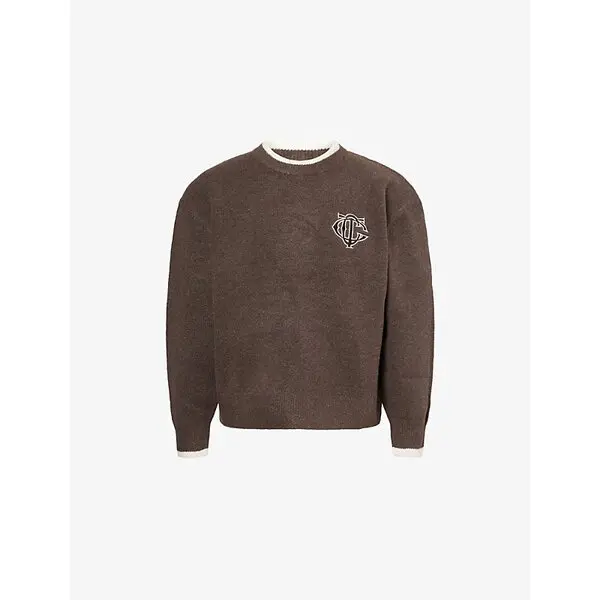 THE COUTURE CLUB Emblem Knitted Jumper - Brown