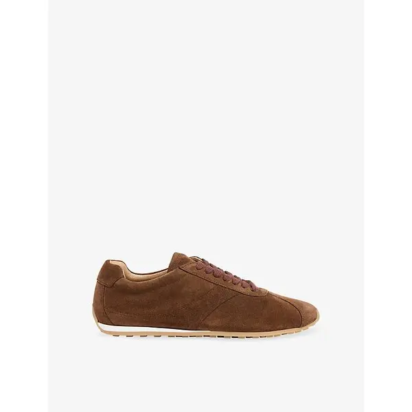 Whistles Panelled Suede Trainers - Brown
