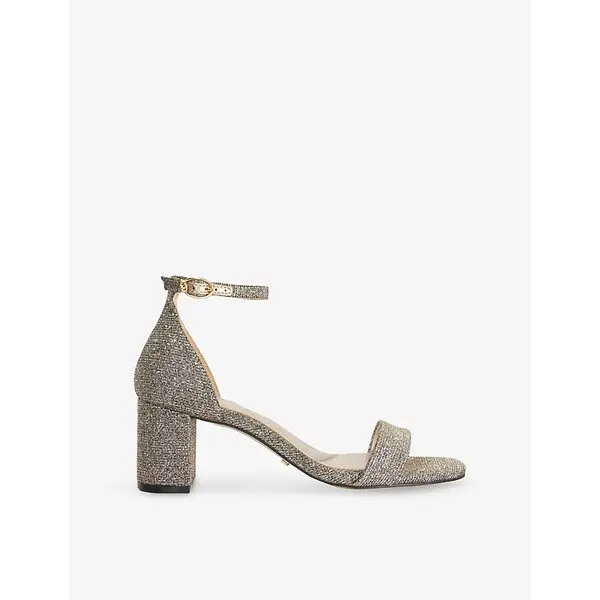 DUNE Melins Woven Heeled Sandals - Bronze Synthetic
