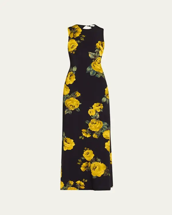 Alice + Olivia Delora Open-back Maxi Dress