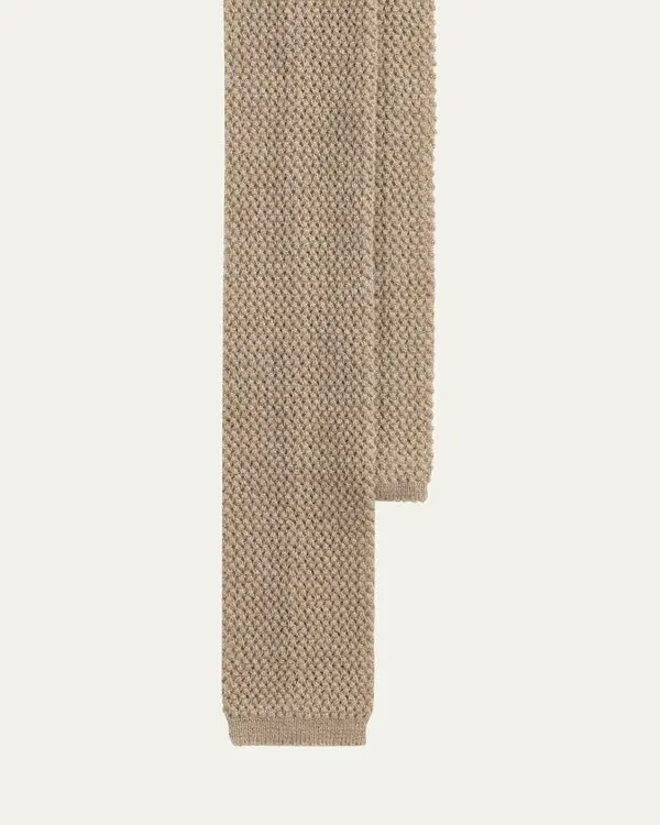 Ralph Lauren Cashmere Knit Neck Tie - Grey