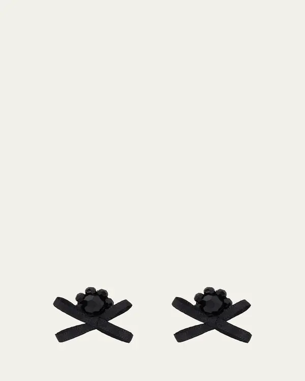 Simone Rocha Petite Bow And Daisy Stud Earrings