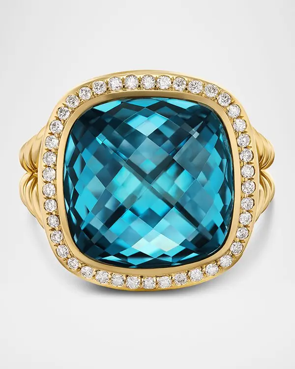 David Yurman Albion 18k Gold Ring With Gemstones And Diamonds - Mdblue