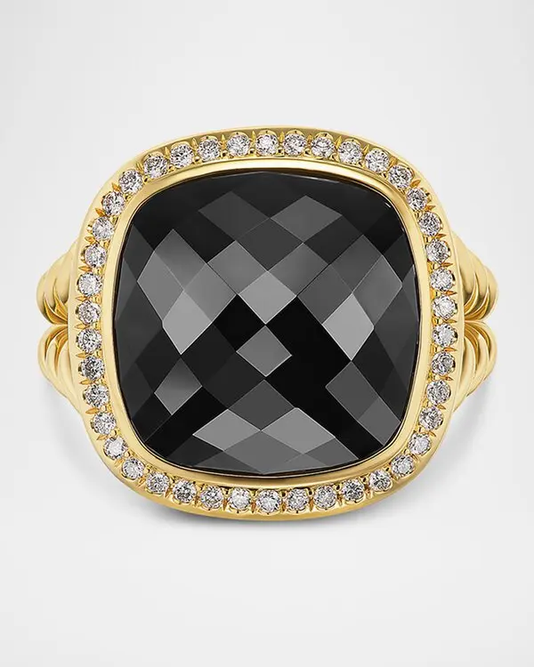 David Yurman Albion 18k Gold Ring - Onyx