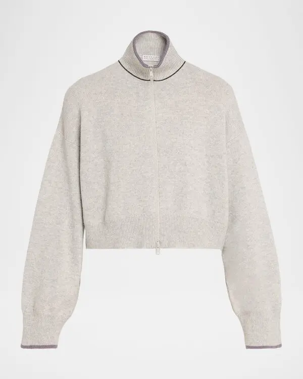Brunello Cucinelli Cashmere Zip-up Cardigan