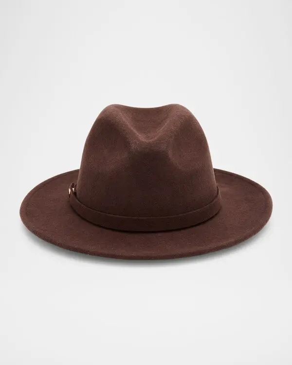 Eugenia Kim Nayla Wool Felt Fedora - Chocolate