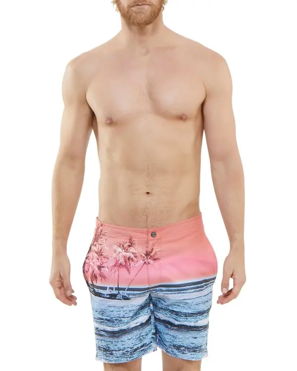 JACHS Graphic Swim Trunks