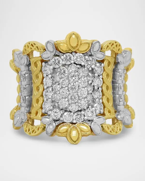 STAMBOLIAN Smile Wide 18k Two-tone Diamond Ring - One-color