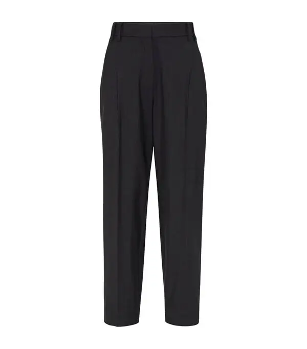 Brunello Cucinelli Tropical Luxury Wool Slouchy Trousers