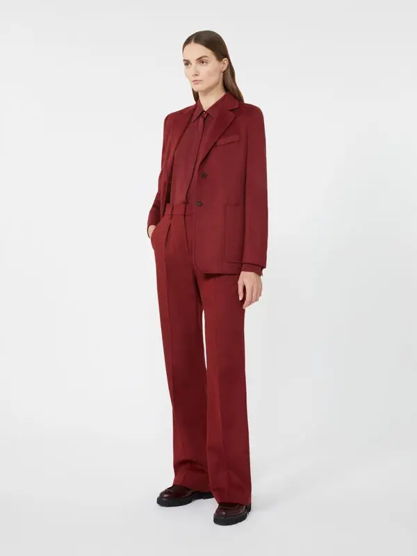 Max Mara Straight-leg Camel Zibeline Trousers