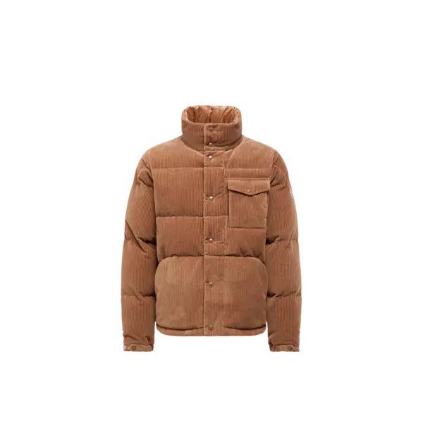 Moncler Serrant Corduroy Short Down Jacket - Brown