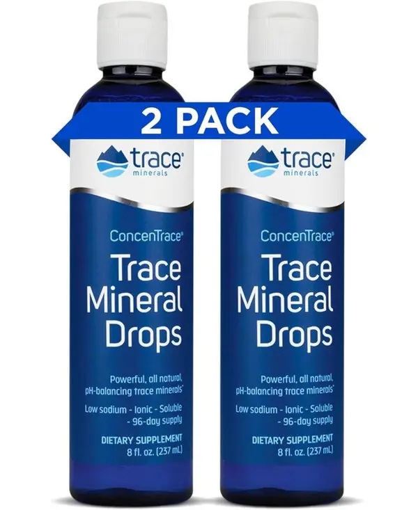 TRACE MINERALS Concentrace Trace Mineral Drops Liquid Supplement For Bone & Joint Support Aids Hydration & Electrolyte Restoration