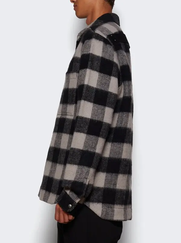 Rick Owens Outershirt Plaid - Black