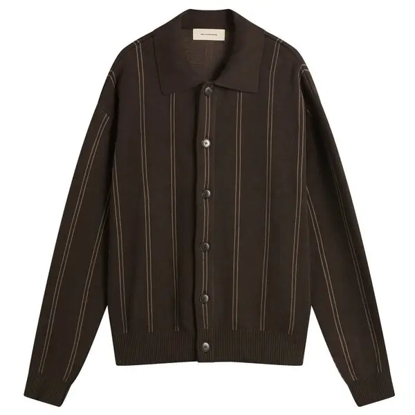 MFPEN Formal Striped Cardigan - Biscuit Stripe