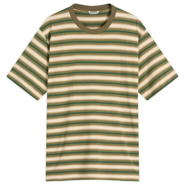 Auralee Gradient Stripe Jersey T-shirt