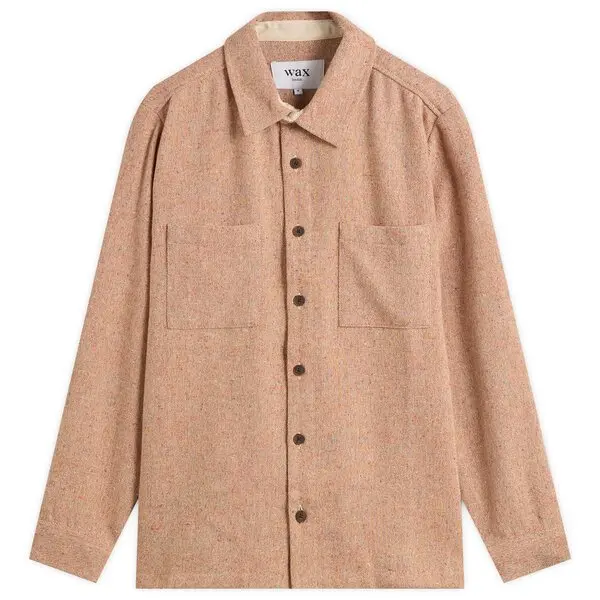 WAX LONDON Whiting Wool Fleck Overshirt