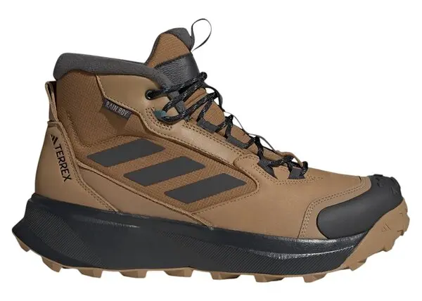 Adidas Terrex Winter Leather Mid-cut Boots - Cardboard/carbon/bronze Strata