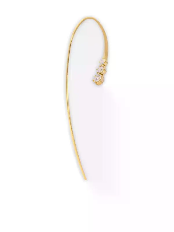 JADE TRAU 18k Yellow Three Stone Diamond Single Earring