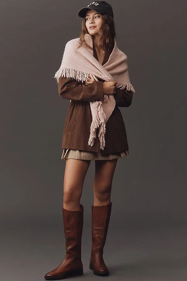 Anthropologie Frged Triangle Wrap - Blush