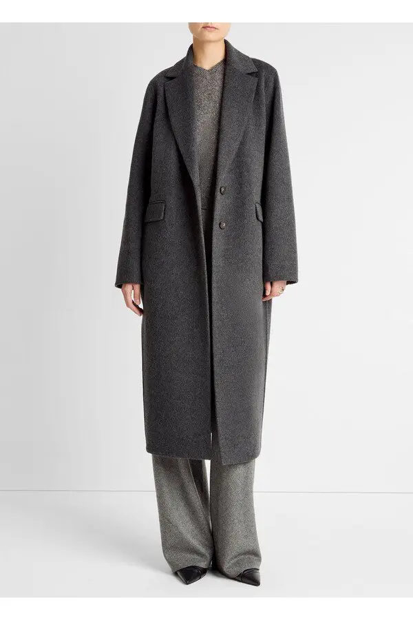 Vince Wool-blend Single-breasted Coat - Gray
