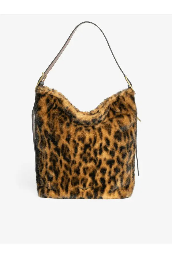Zadig&Voltaire Jane Hobo Xl Leopard Bag - Natural