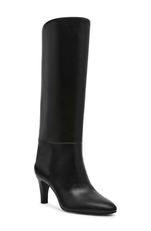 Anne Klein Arcadia Knee High Boots - Black Smooth