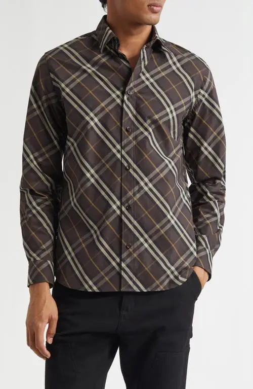 Burberry Robert Check Cotton Button-up Shirt