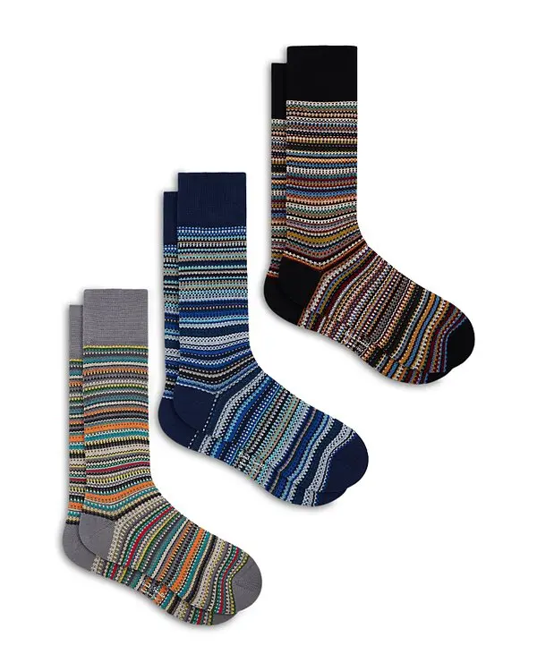 Paul Smith Striped Socks, Pack Of 3 - Mixed