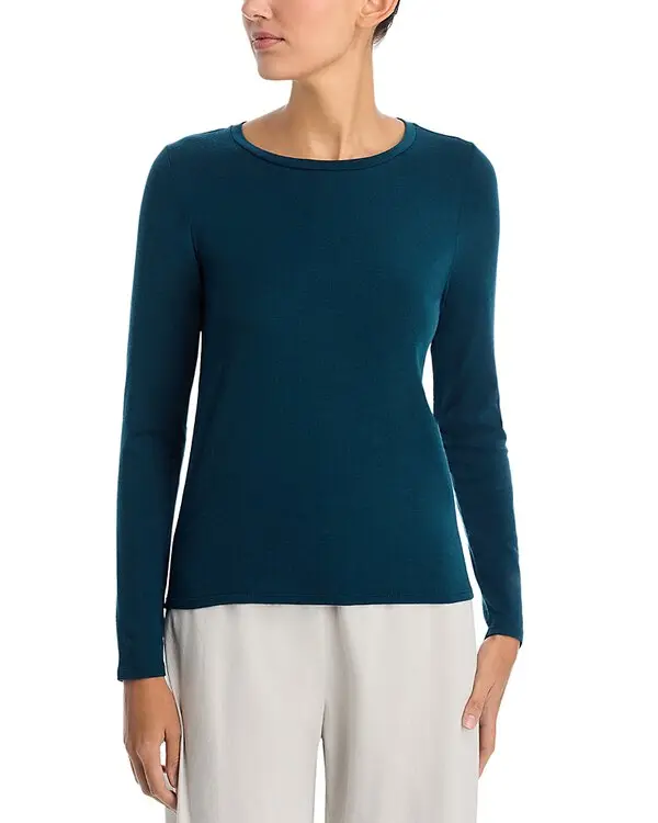 Eileen Fisher Slim Fit Long Sleeve Tee - Alpine